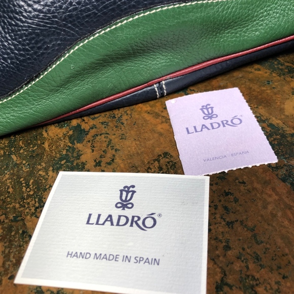 Lladro | Bags | Lladro Vintage Leather Crossbody Bluegreenred | Poshmark